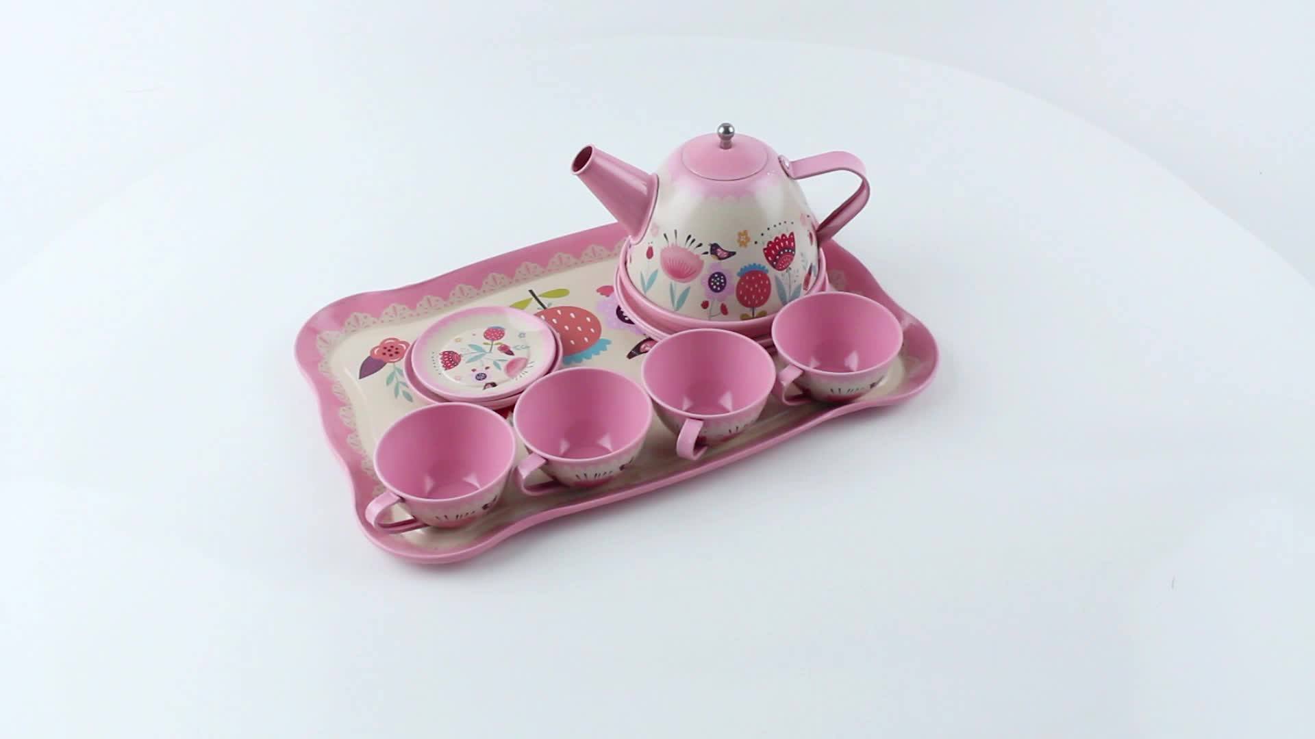 Baby Girl Pink Water Kettle Super Luxury Mini Metalware China Complete ...
