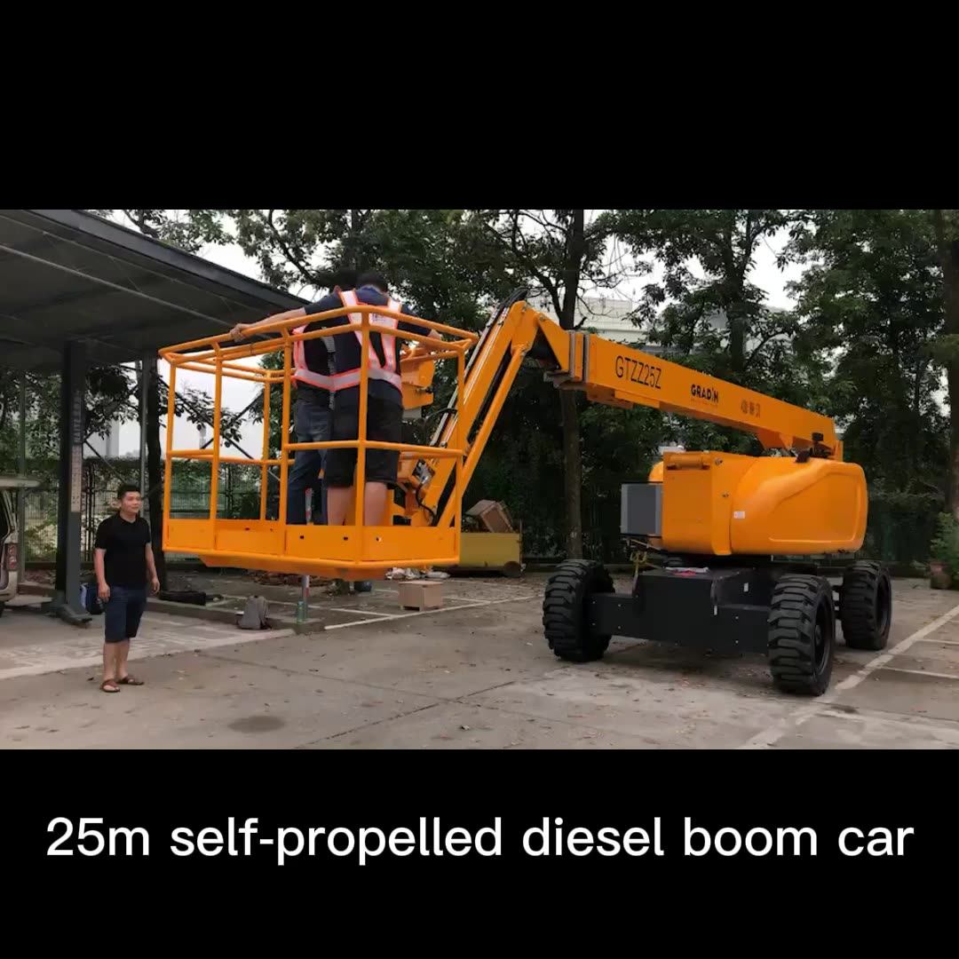 Cherry Picker Man Lift Equipment Extendable Telescopic 25m Self ...
