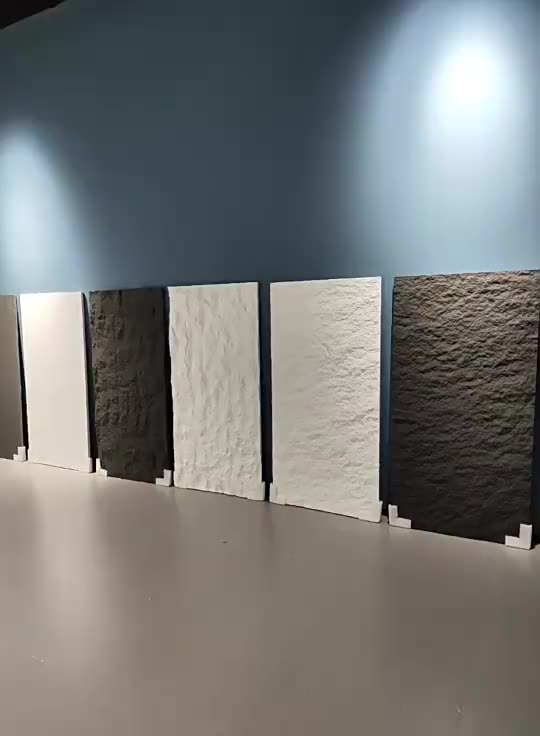 Luxury Lightweight Pu Faux Stone Engineering Decoration Polyurethane Pu Stone 3d Wall Panel ...