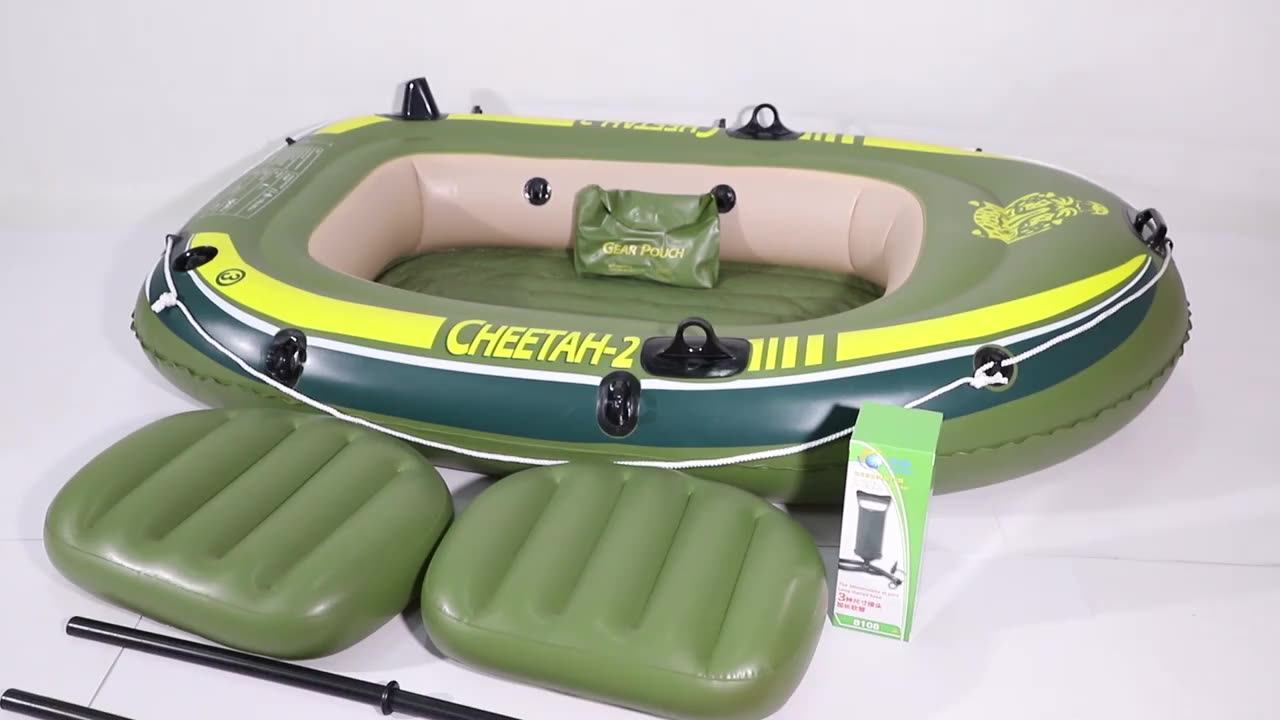 4 Person Pvc Material Hull Flat Bottom Air Boat Inflatable Fishing Boat ...