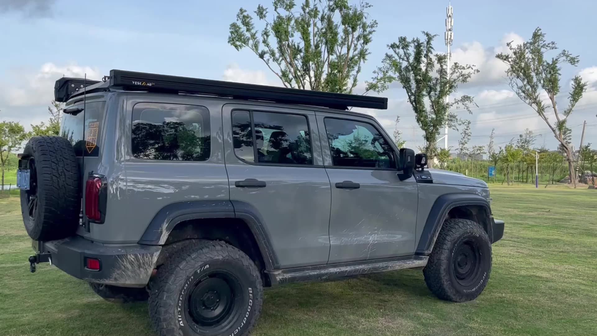 Yescamp W5300t Retractable Semi-auto Outdoor Awning Tent 4x4 Offroad ...