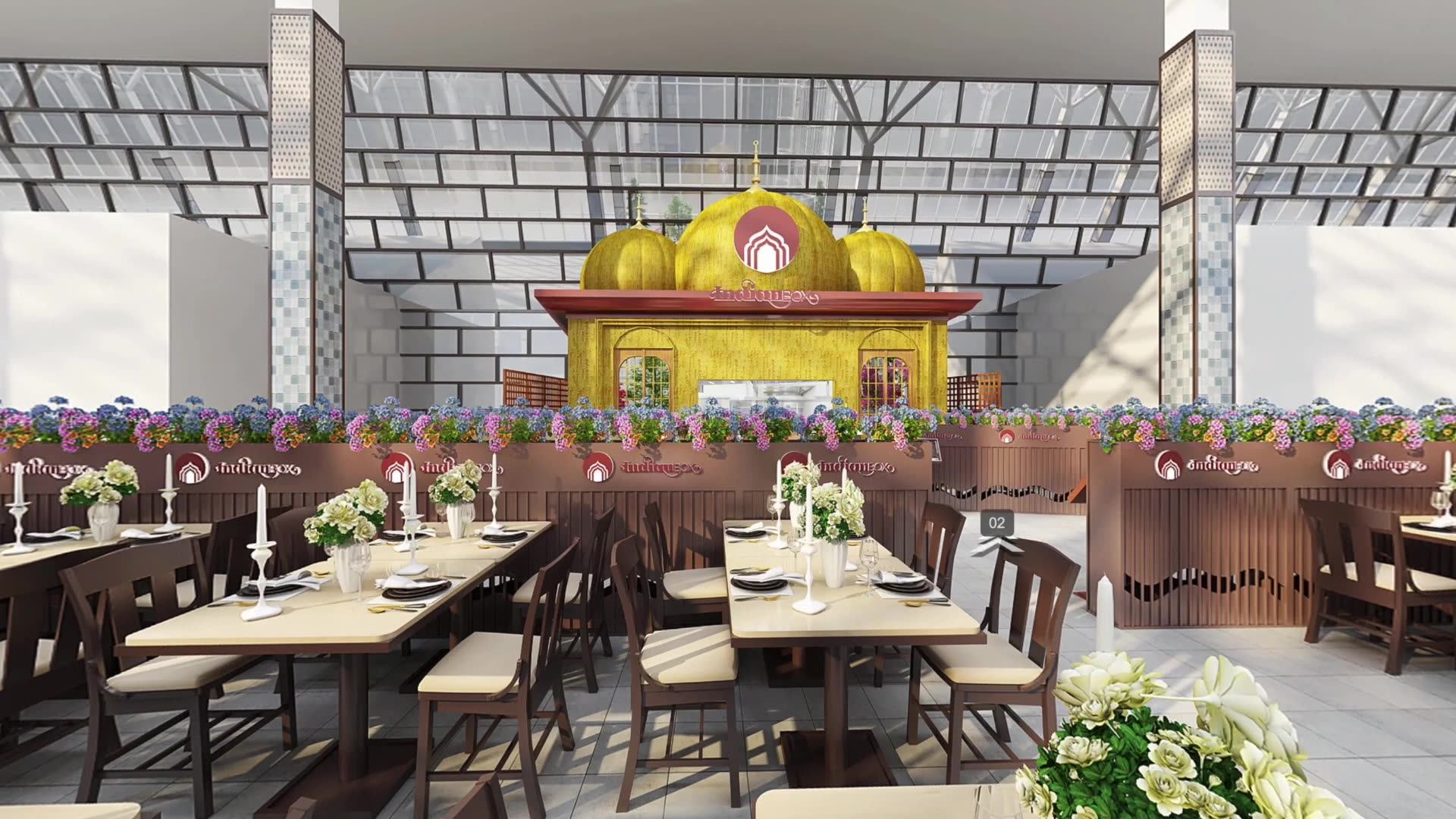 Indian Restaurant 3d Rendering And Vr Design For Commercial Kitchen ...