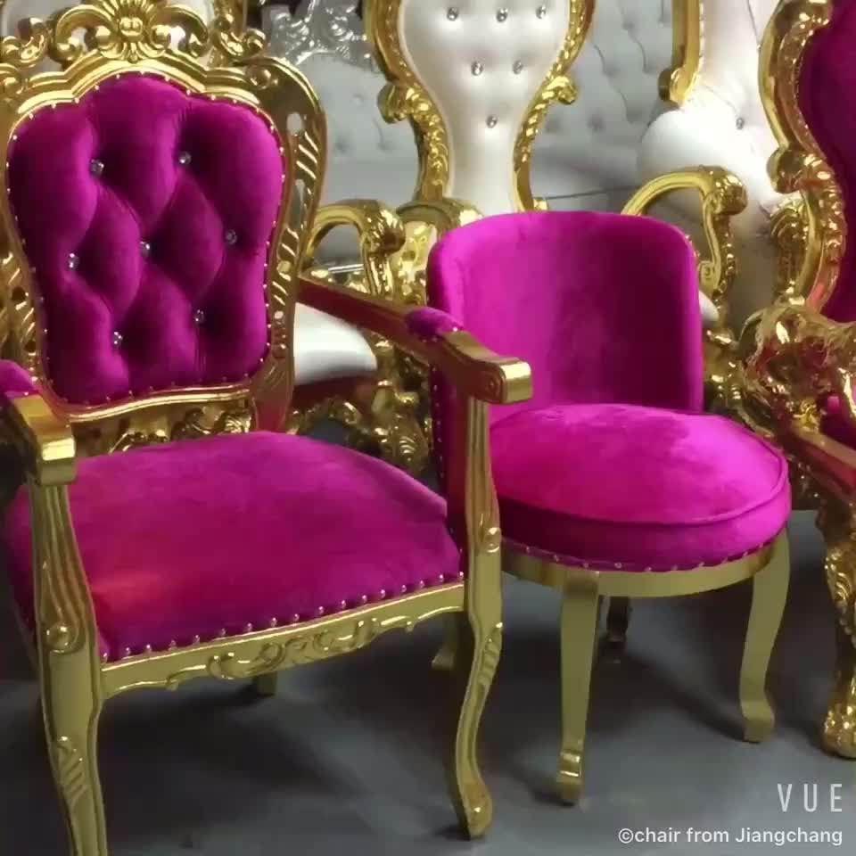 Wholesale Gold Luxury Royal High Back Queen Throne Chair For Wedding ...