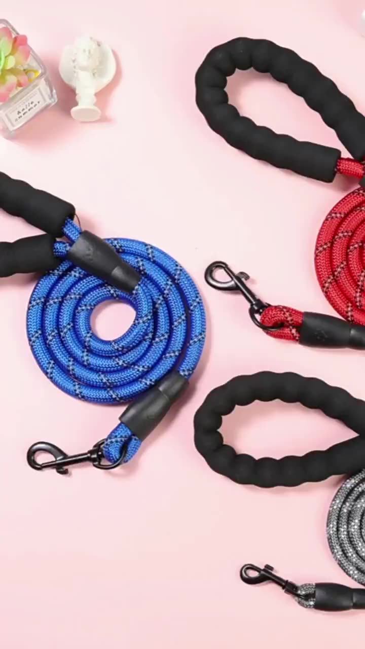Strong Dog Leash Reflective Pet Leashes Long Lanyard Walking Traction ...
