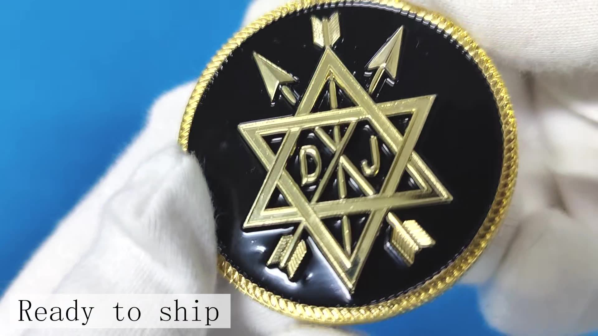 Masonic Gold 3d Masonic Auto Emblem Mason Car Emblem Cut-out Metal Auto ...