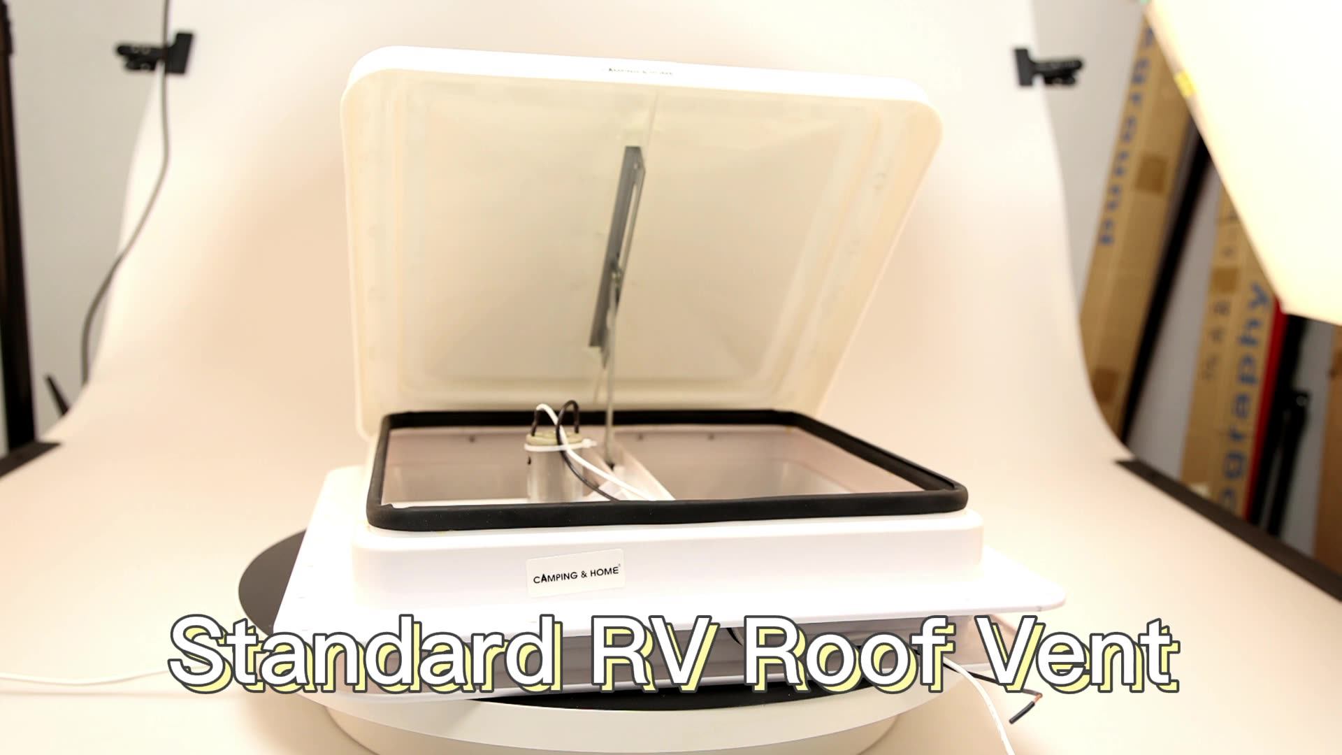 Rv Caravan Camper Van Roof Vent Cover With Fan Camper Dome Part With ...