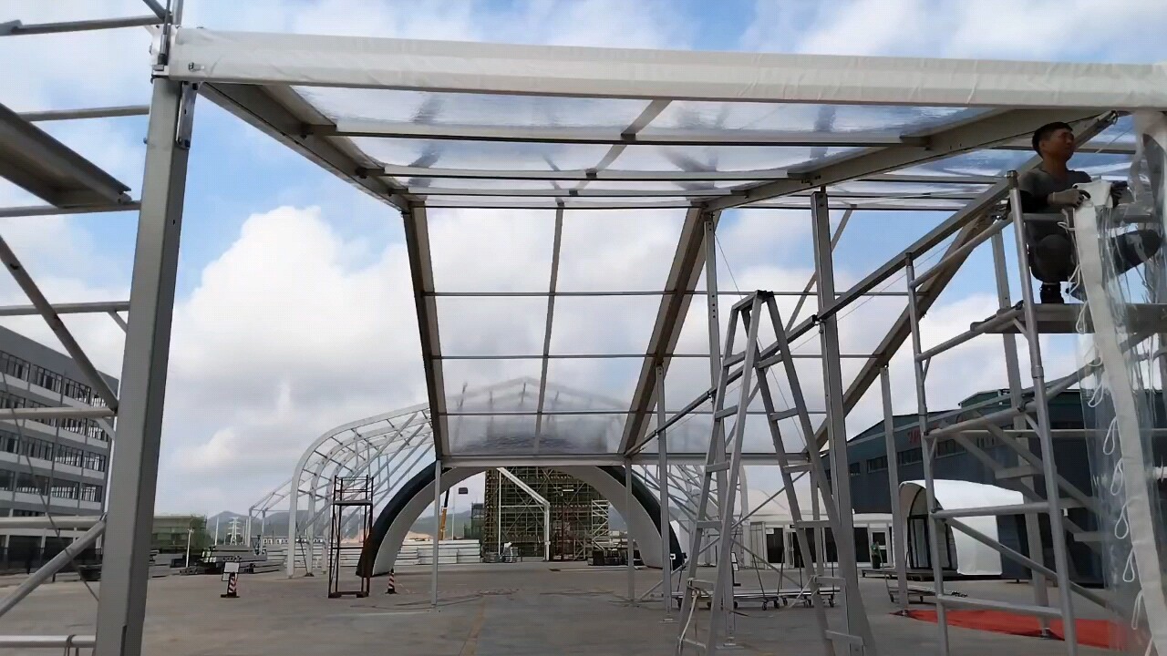 20ft X 40ft Pvc Fabric Structure Multi High Peak Frame Marquee Tent ...