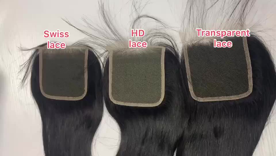 Free Sample Cuticle Aligned 2x4 2x6 4x4 6x6 7x7 Human Hair Lace Closure ...