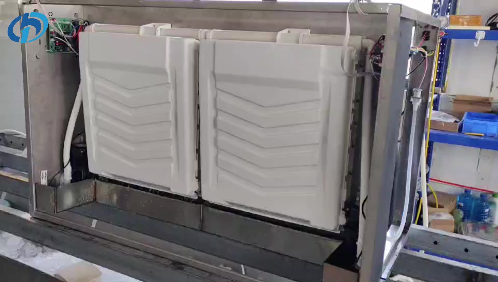 Ice Machines 1 Ton 1000kg Stainless Steel Commercial Ice Cube Block ...