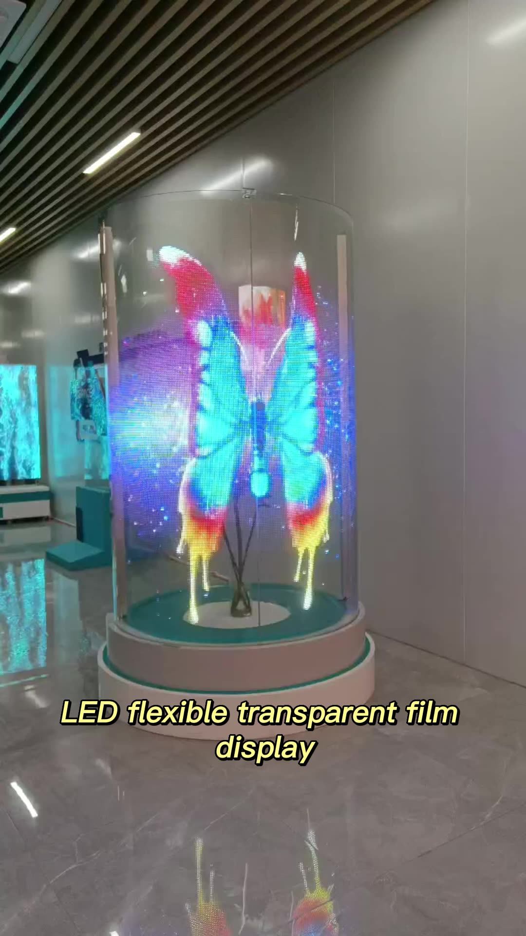 Led Film Screen Led Transparent Led Film For Glass Installed Play Advertising Soft Transparent ...