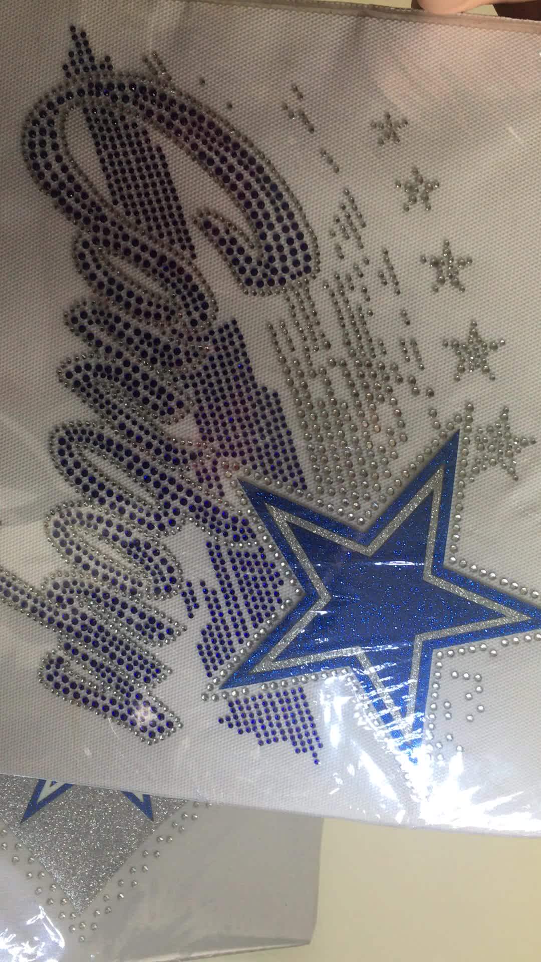 Wholesale Dallas Cowboy Rhinestone Vinyl Glitter Heat Transfer - Buy ...