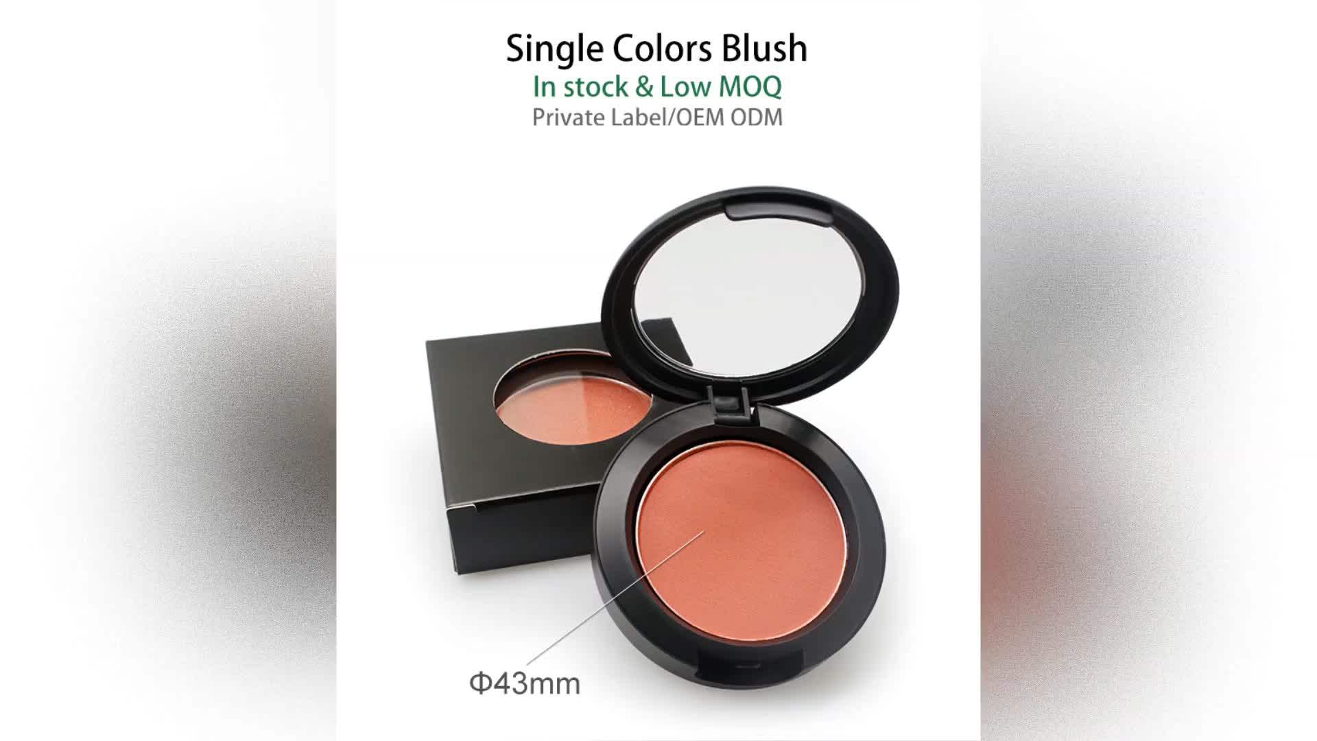 5 Color Single Blush Palette Compact On Case Blusher Private Label ...