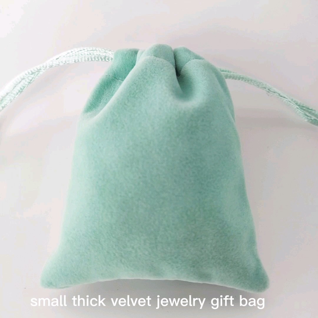 5x7cm Jewelry Drawstring Pouches Velvet Gift Bag Custom For Wedding ...