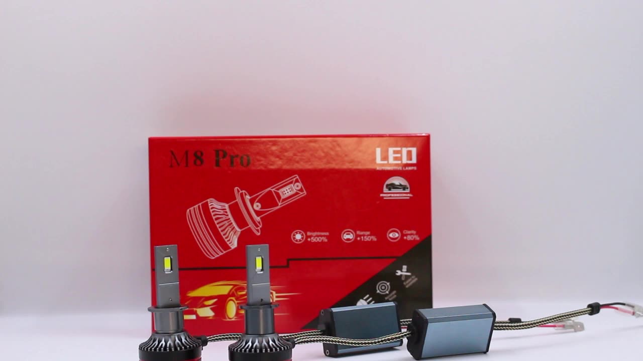 M8 Pro H4 High Power 150w 12v Canbus Car Led High Lumen 20000lm Led Head Light 6000k White 9005 ...