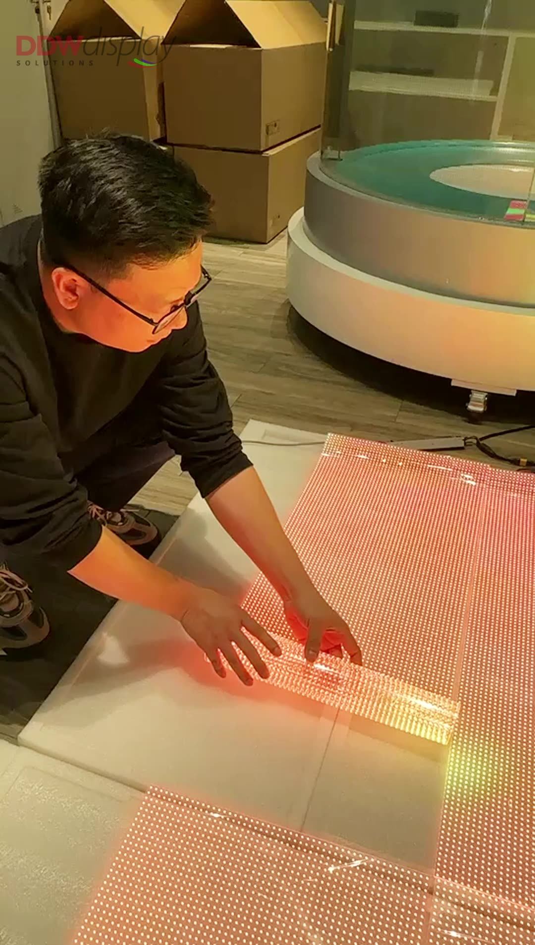 Easy Installing Led Flexible Transparent Film Display P5 P6 P8 P10 P16 ...