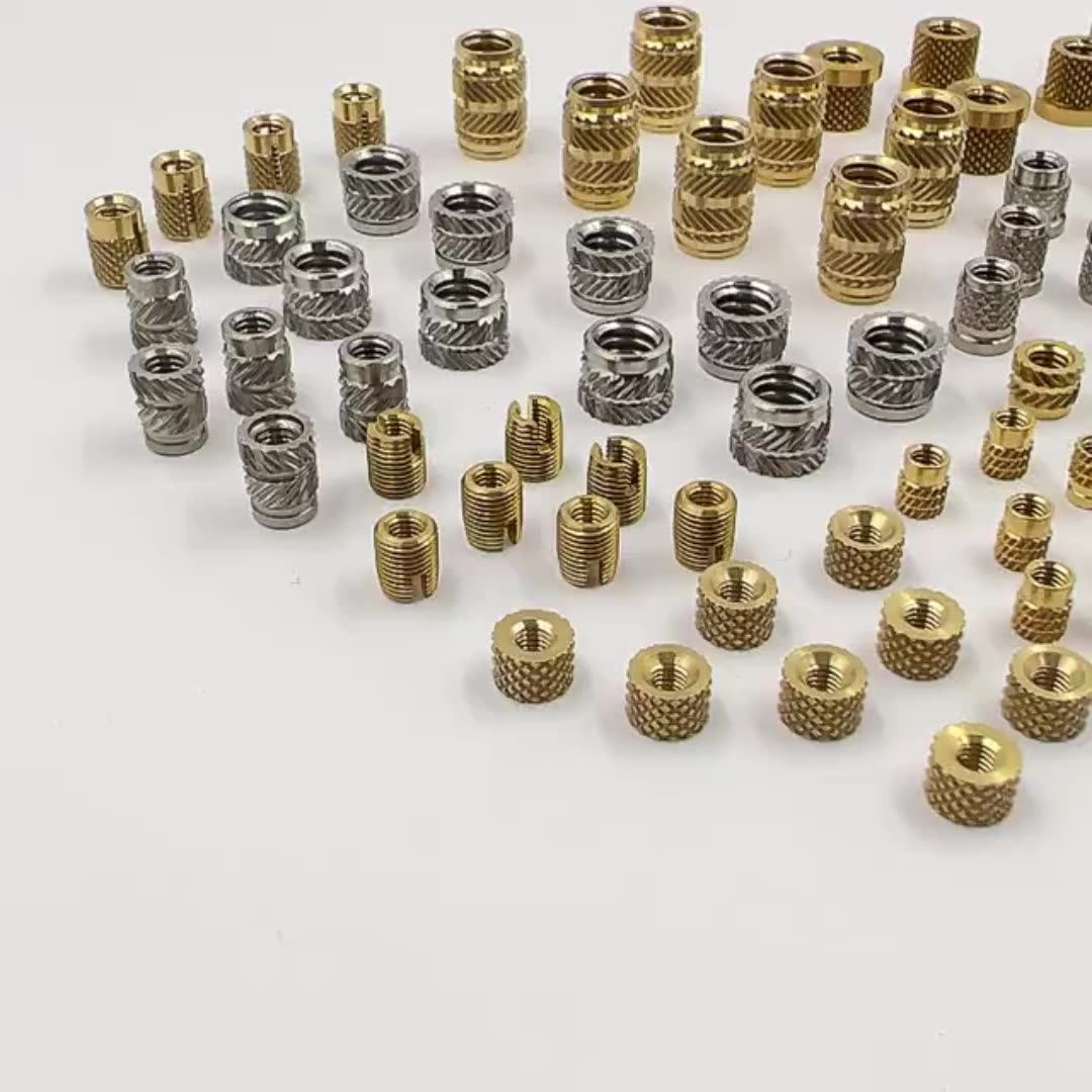 Custom Knurled Expanded Brass Inserts Fastener Nuts For Automotive ...