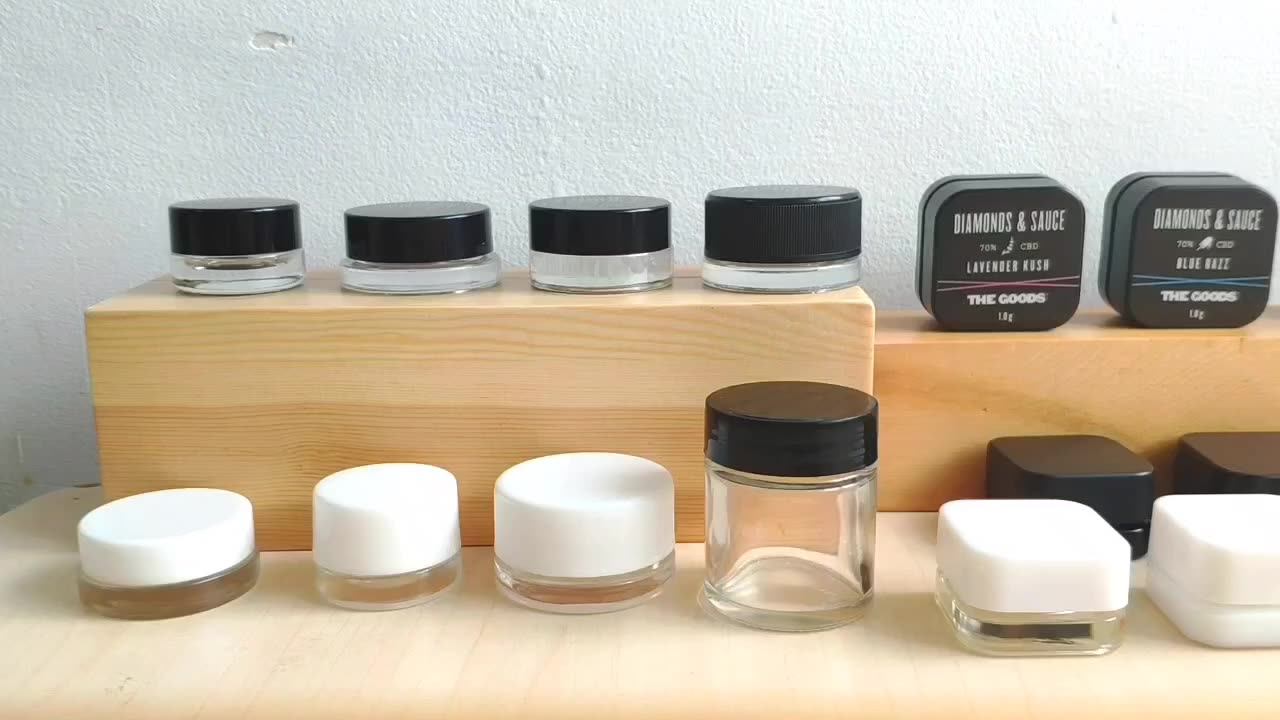 Luxury 3 5 7 Gram Mini Cbd Wax Oil Smell Proof Container Clear Thick ...