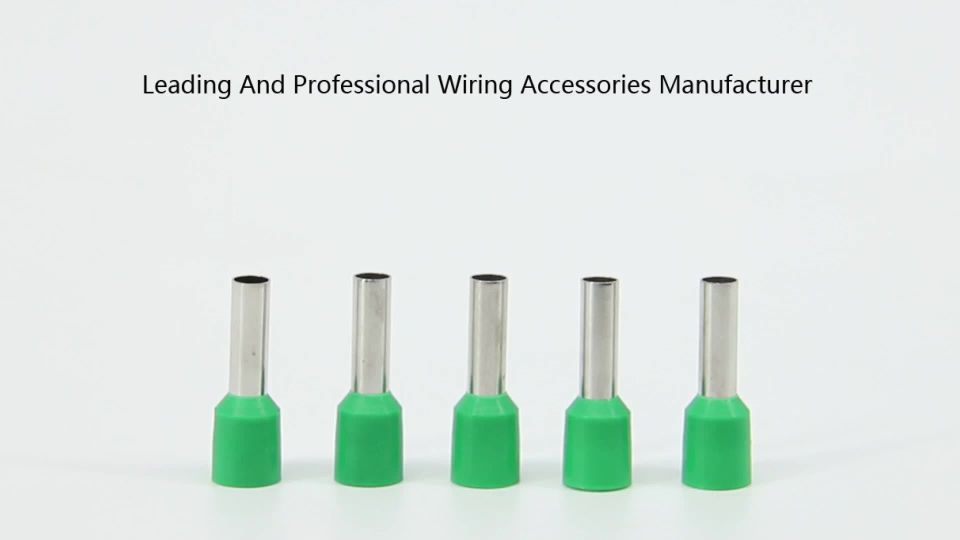 100 Pack Awg16 E1508 Black Copper Insulated Cord End Cable Terminals ...