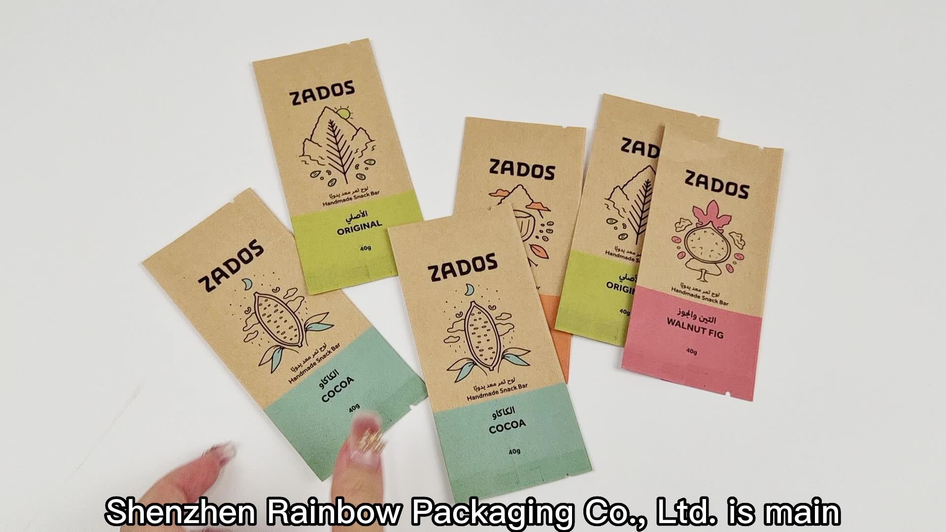 Eco Friendly Printed Small Recyclable Kraft Paper Sachet Custom Heat ...