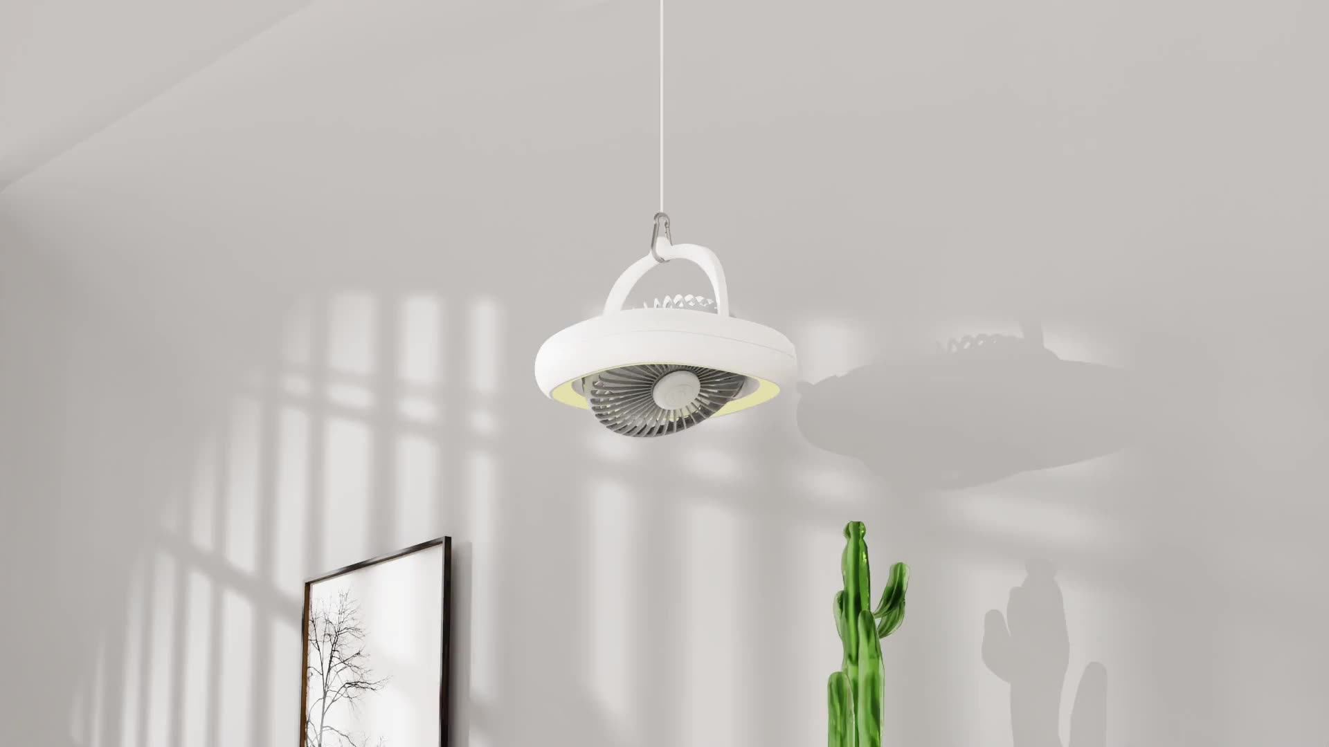 2023 Newest Ceiling Tent Fan With Remote Control Hanging Outdoor ...