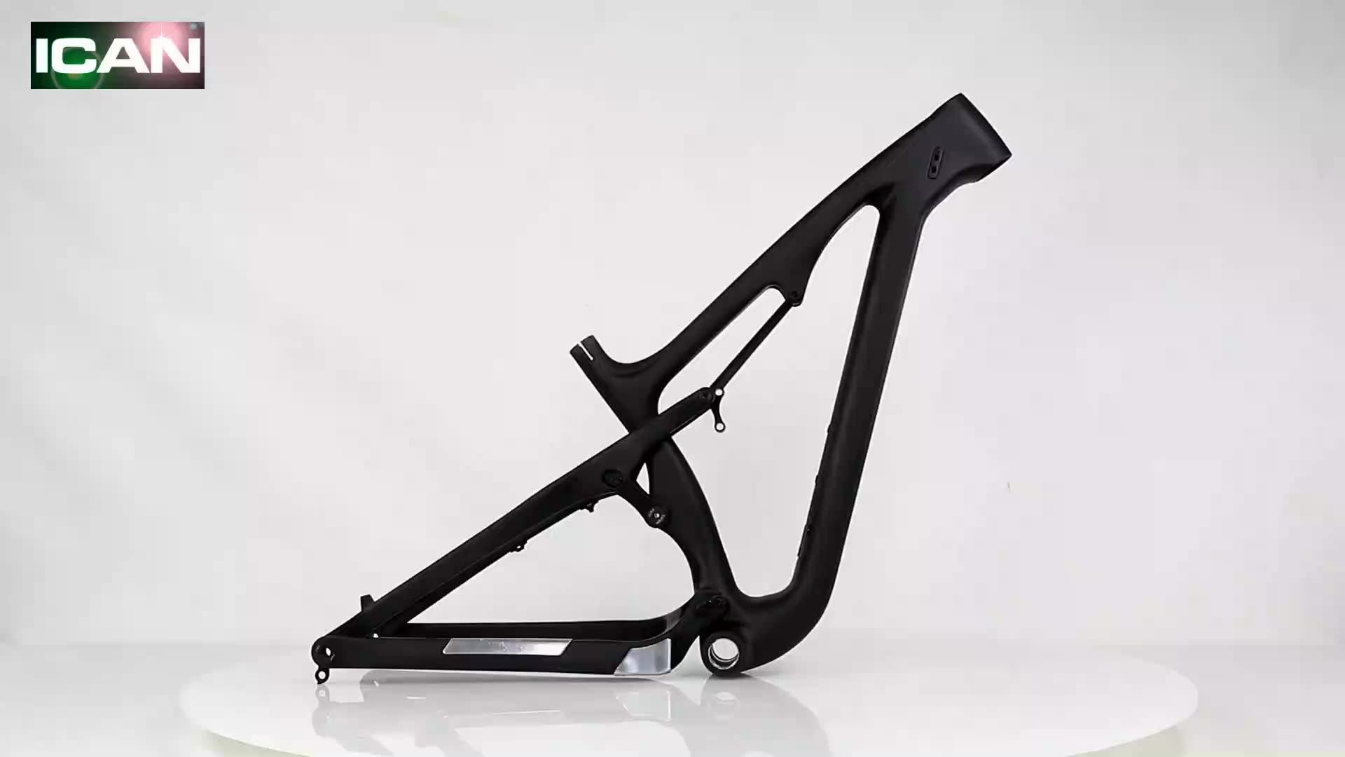 Full Suspension 26er Fat Bike Carbon Frame With 200mm Rear Shock - Buy ...