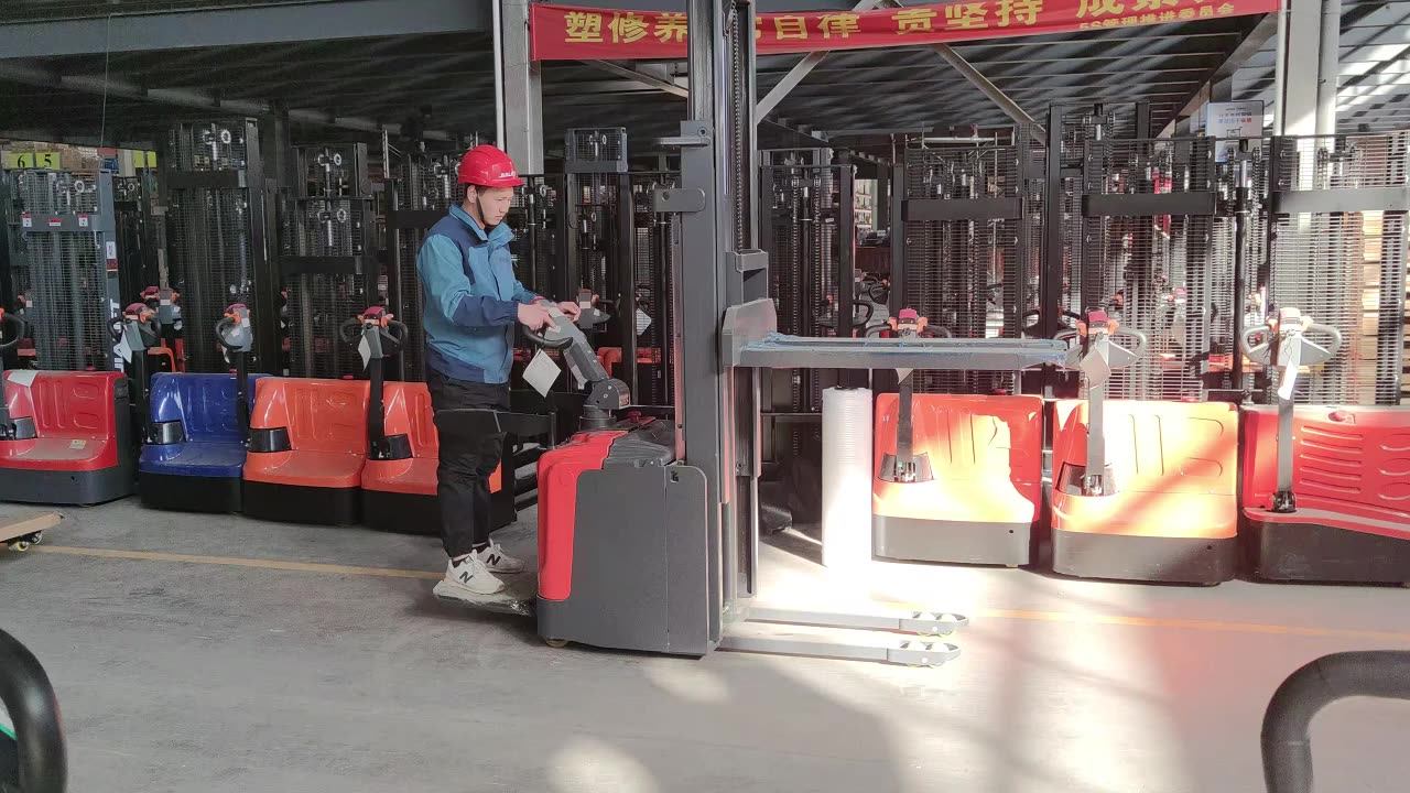 All Terrain Electric Front Reach Stacker Forklift Hydraulic 2t 1.6m ...