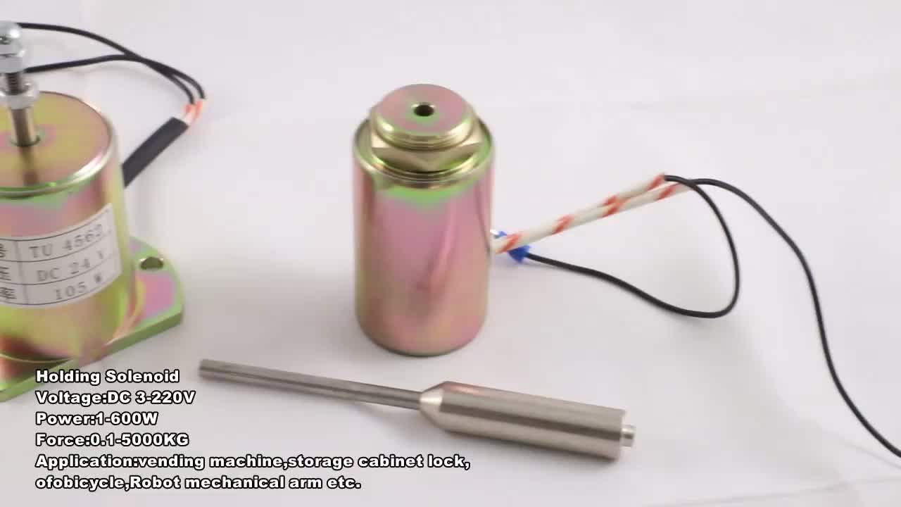 12v 24v Dc Electric Tubular Solenoid Actuator Pull Push Linear Actuator ...