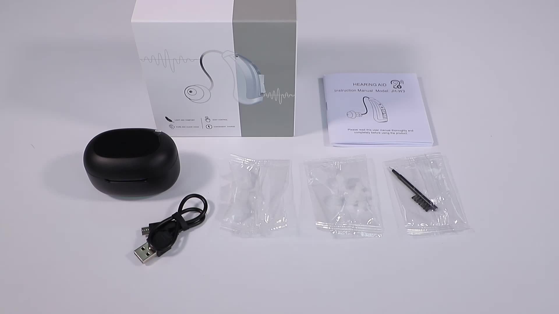 Jinghao Dw3 Old Man Hearing Aid Earphone Rechargeable Ric Bluetooth ...