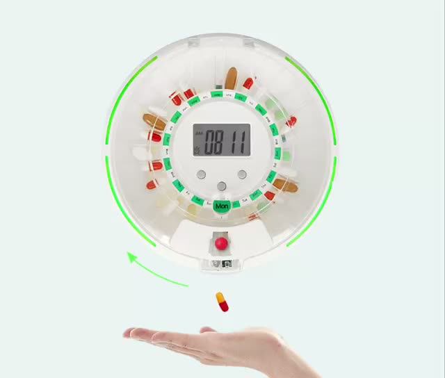 Automatic Pill Box Organizer 28 Compartments With Smart Reminder Pill ...