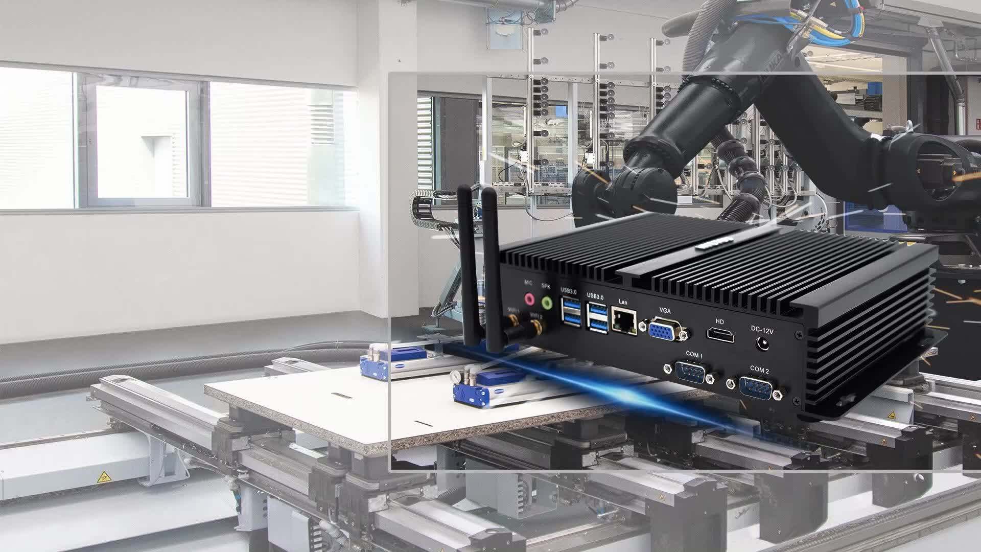 Fanless Mini Industrial Pc Gaming Pc In-ter Core I3 4005u In-ter Nuc ...