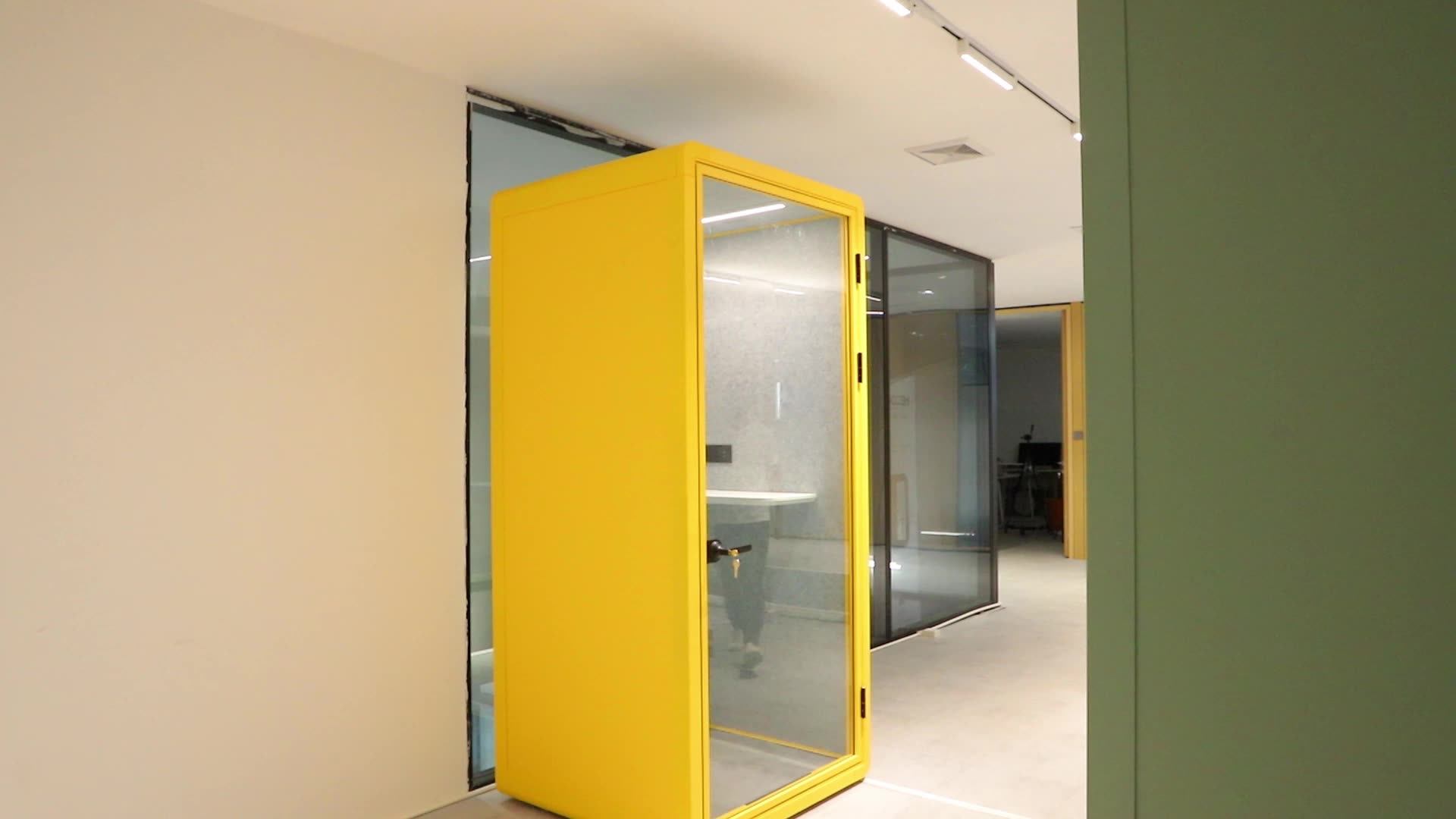 Single Seater Office Meeting Booth With Computer Desk For Private ...