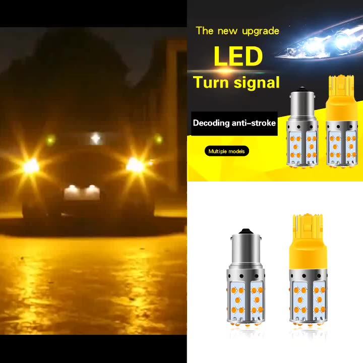 No Error Canbus 1000lm 3030 35smd Amber Red S25 1156 Ba15s P21w Bau15s ...