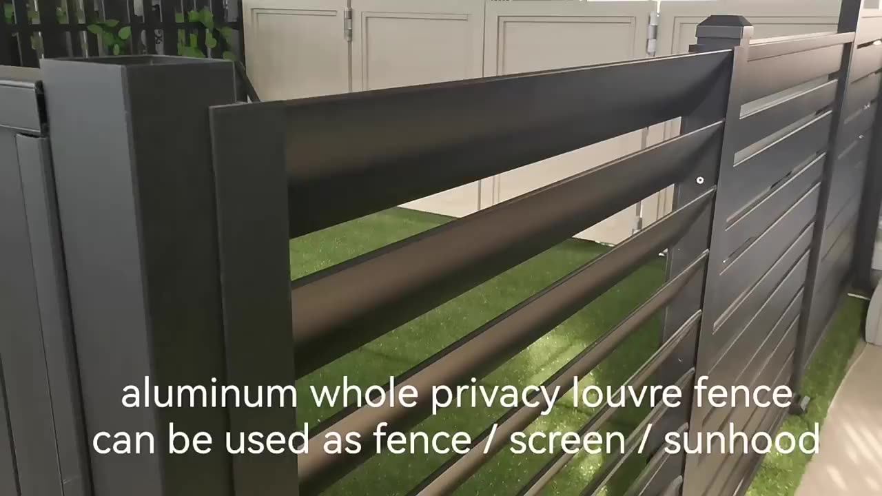 Aluminium Horizontal Louver Garden Boundary Wall Fence Panels System ...