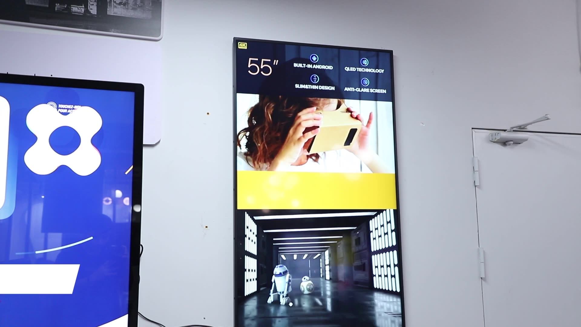 4k Qled Electronic Lcd Advertising Video Display Digital Screen Tv ...