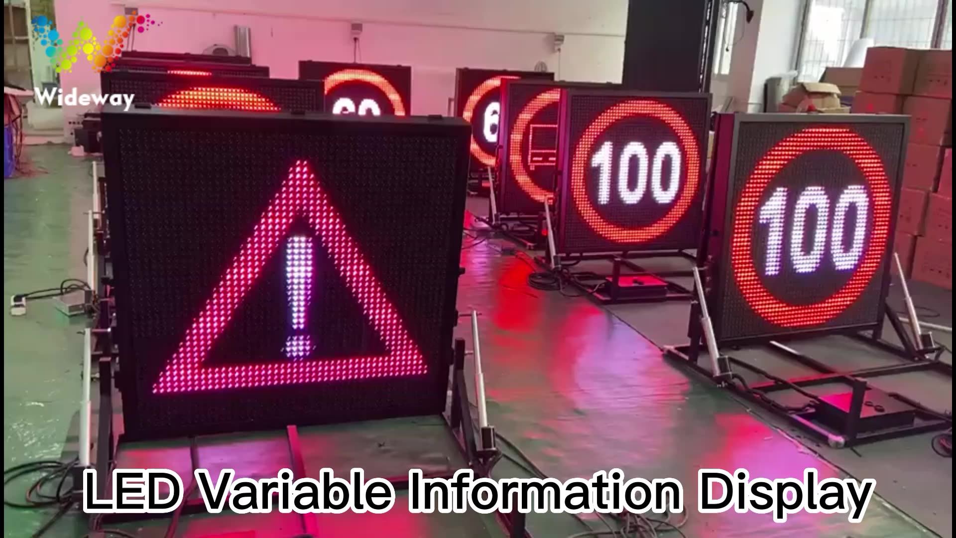 P10 Full Color En12966 Truck Lifting And Folding Variable Message Sign ...