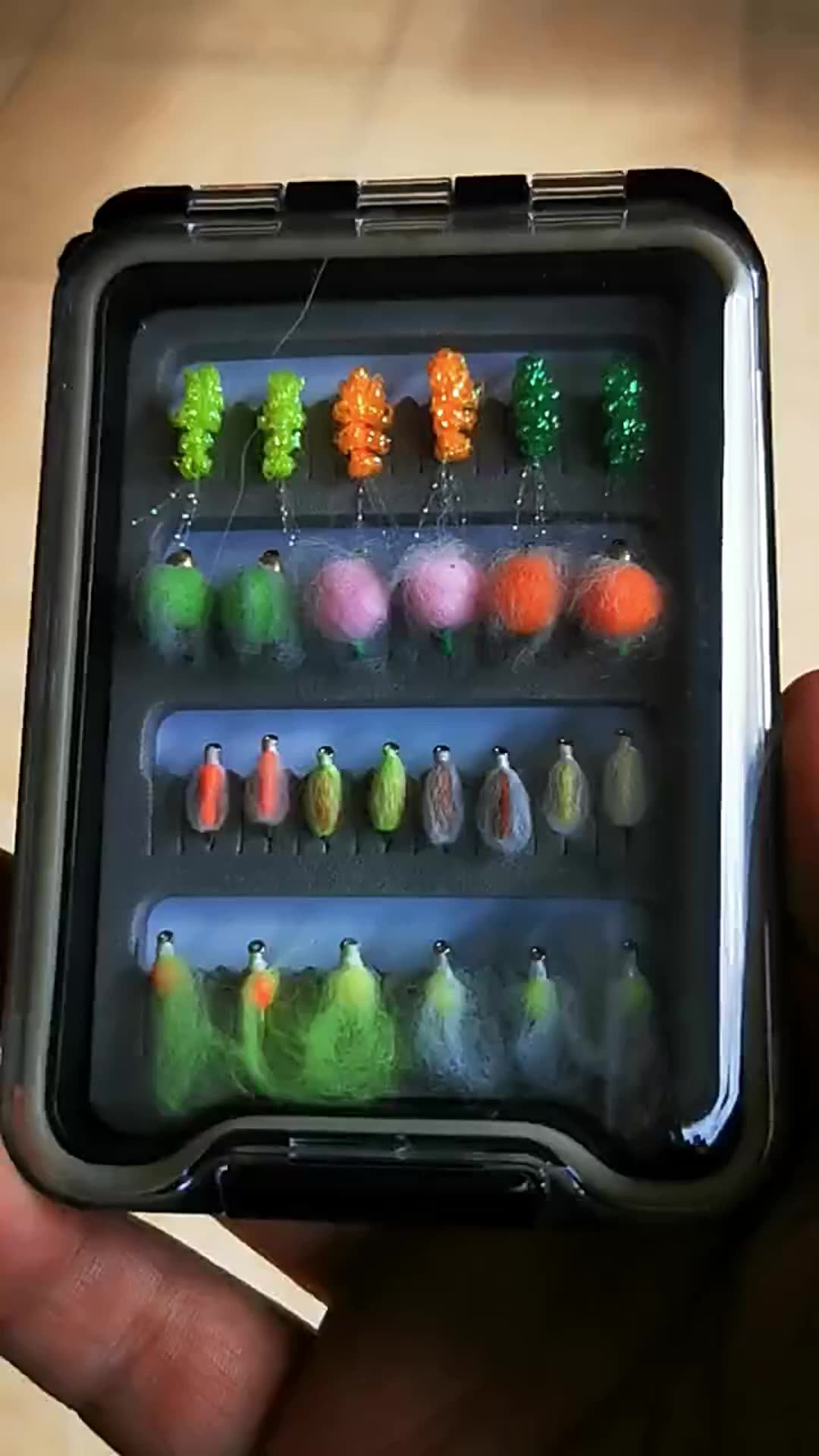 24-96pcs Artificial Fly Fishing Barbed Flies Lure With Box For Fishing ...