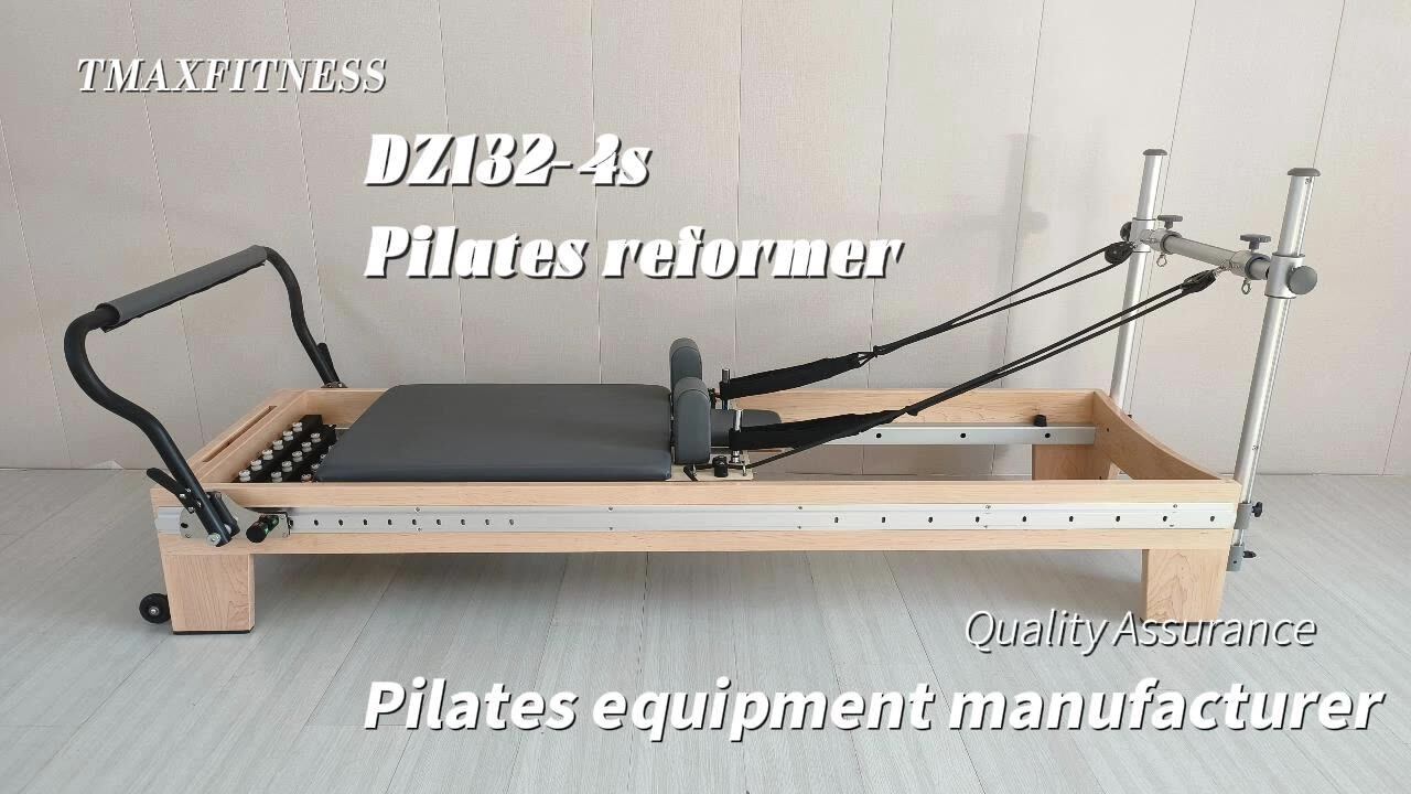 Pilates Reformer Commercial Studio Use Sliding Footbar Core Bed Wooden ...