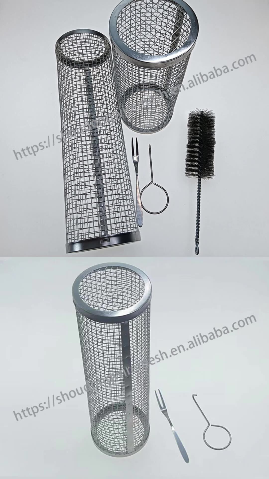 Essential Bbq Tool For Barbecue Net Tube Stainless Steel Wire Mesh ...
