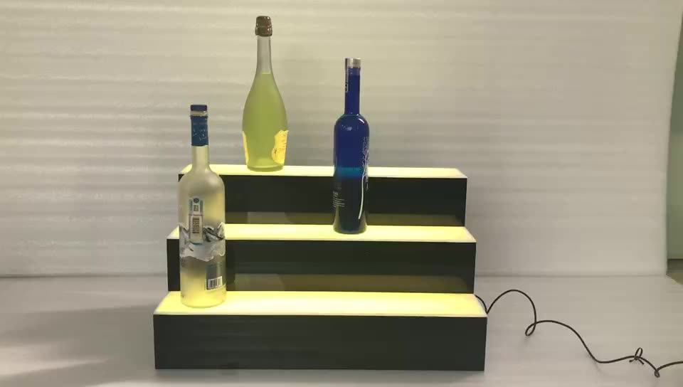 Led Lighted Shelves Illuminated Liquor Bottle Bar Display Stand - Buy ...