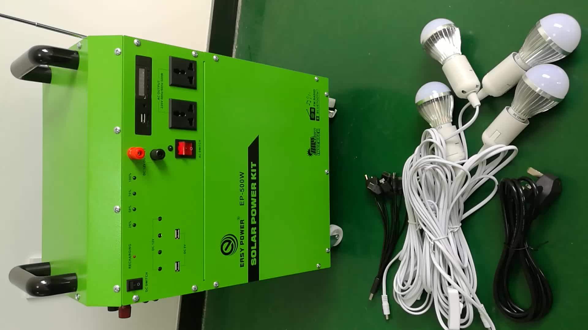 Complete High Efficiency Portable Solar Power System 500w With Solar ...