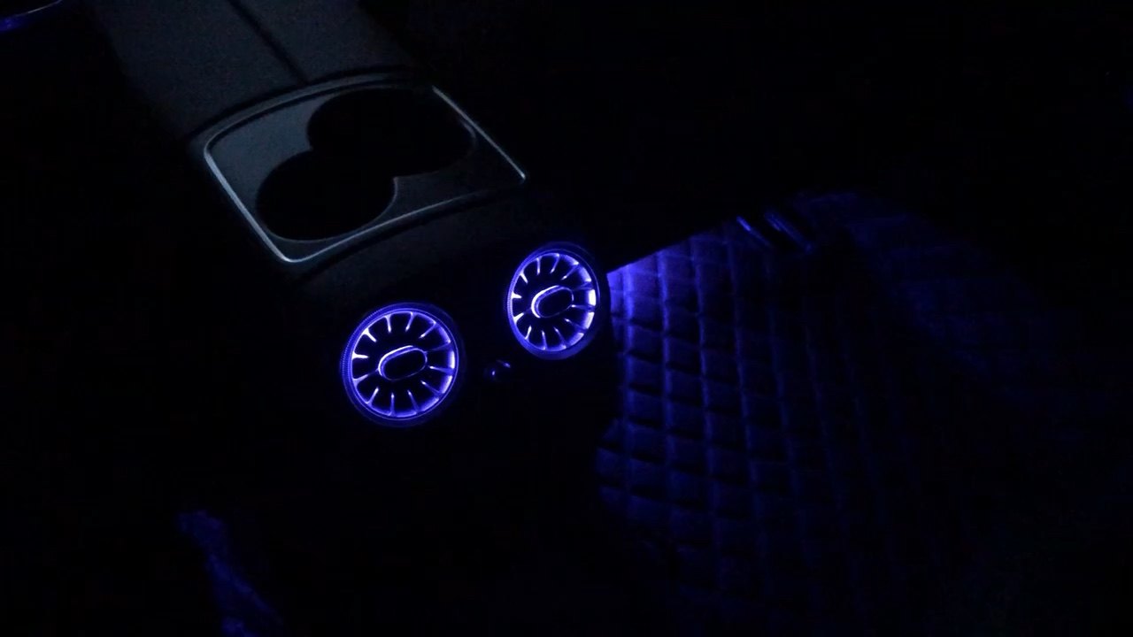 Automobile Air Conditioning Turbine Vent Outlet Ambient Led Light ...