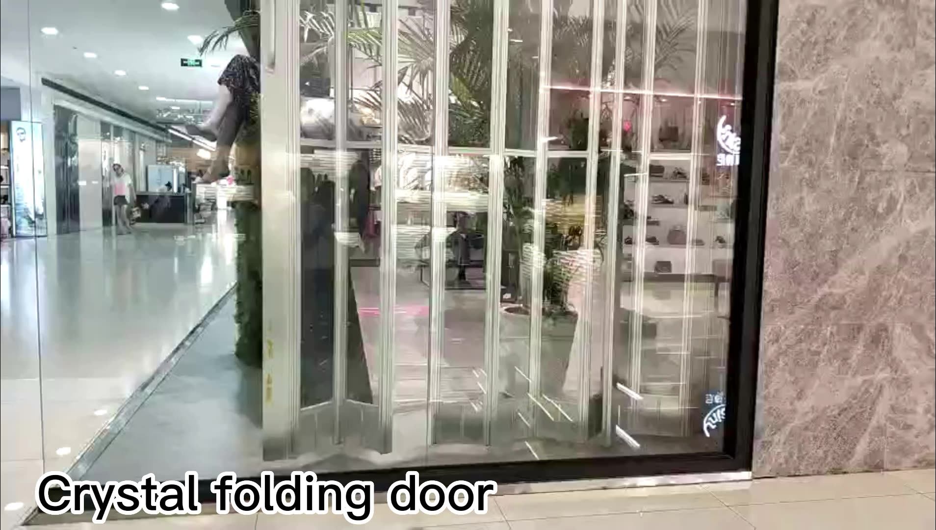 Sliding Polycarbonate Crystal Folding Door/crystal Folding Shutter Door ...
