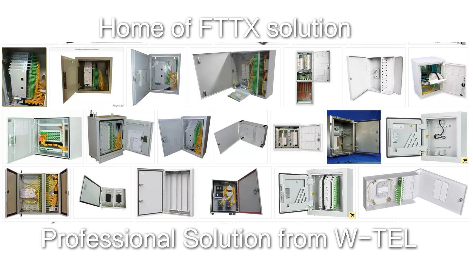 W-tel Indoor Odf Cabinet With 12 24 48 Core Fiber Splice Tray Optical ...