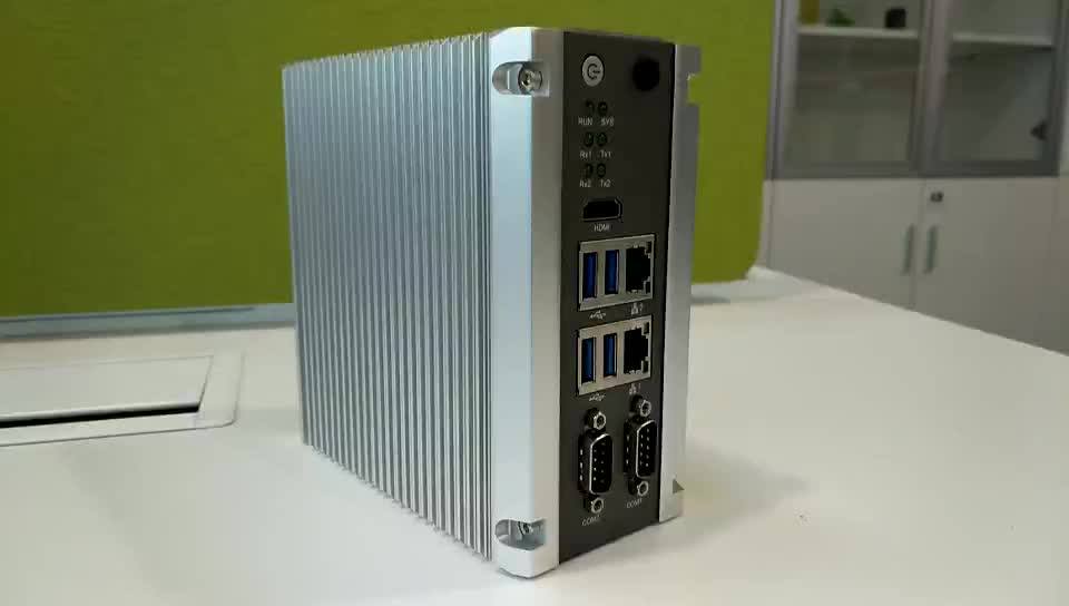 Dual Lan Port Industrial Fanless Mini Pc Din Rail With Apollo Lake ...