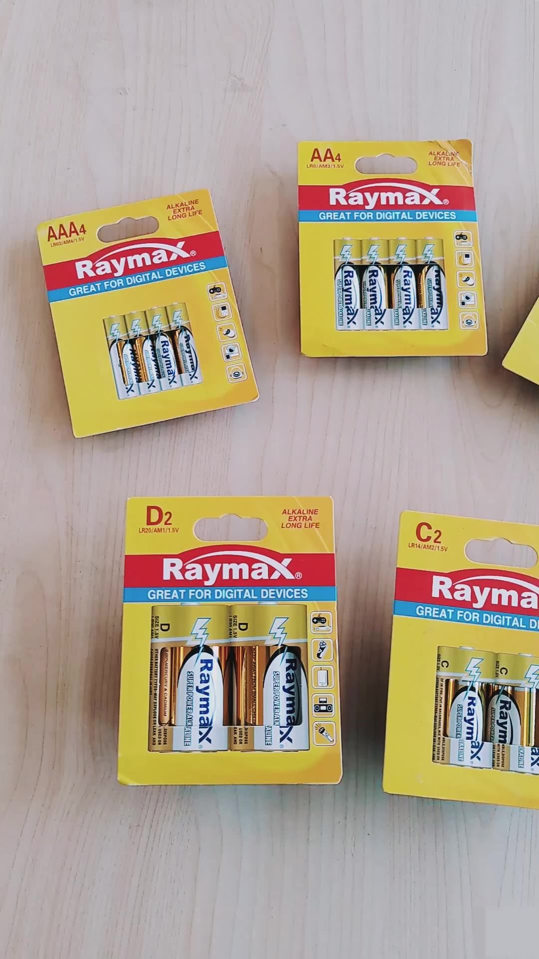 Raymax Hot Selling Paper Blister 1.5v Am3 Alkaline Lr6 Aa Alkaline ...