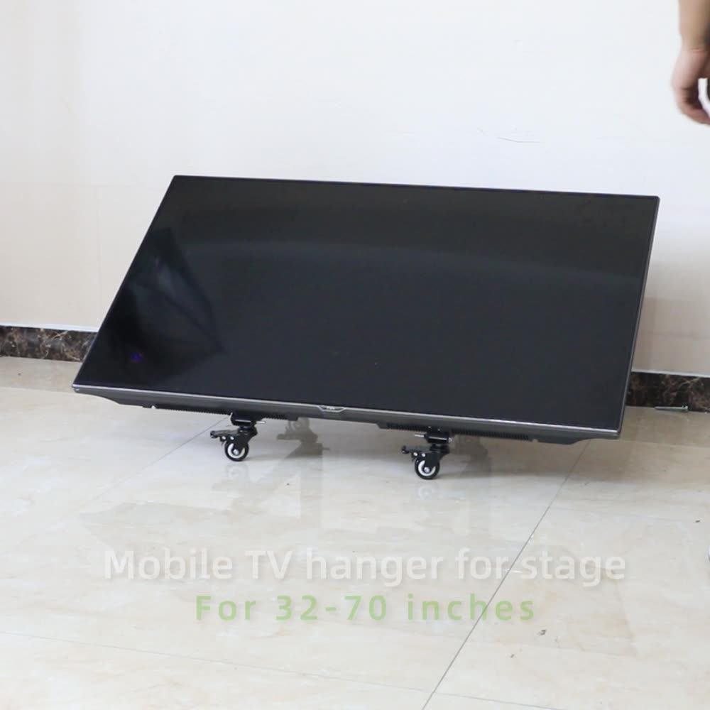 Hillport Rolling Modern Living Room Furniture Mobile Tv Cart Trolley ...