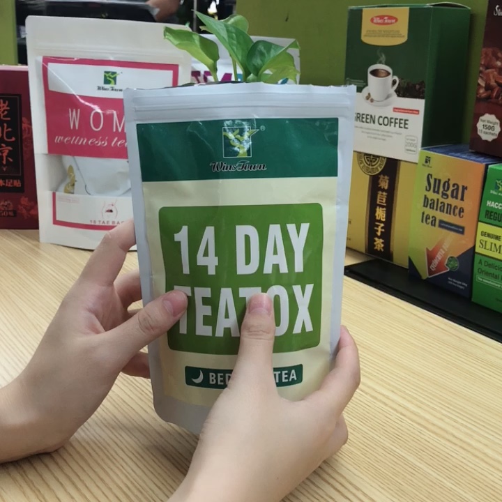 Customized Unisex Flat Tummy Slimming Tea Detox Fat Burner Herbal Tea Packed In 14 / 28 Sachets ...
