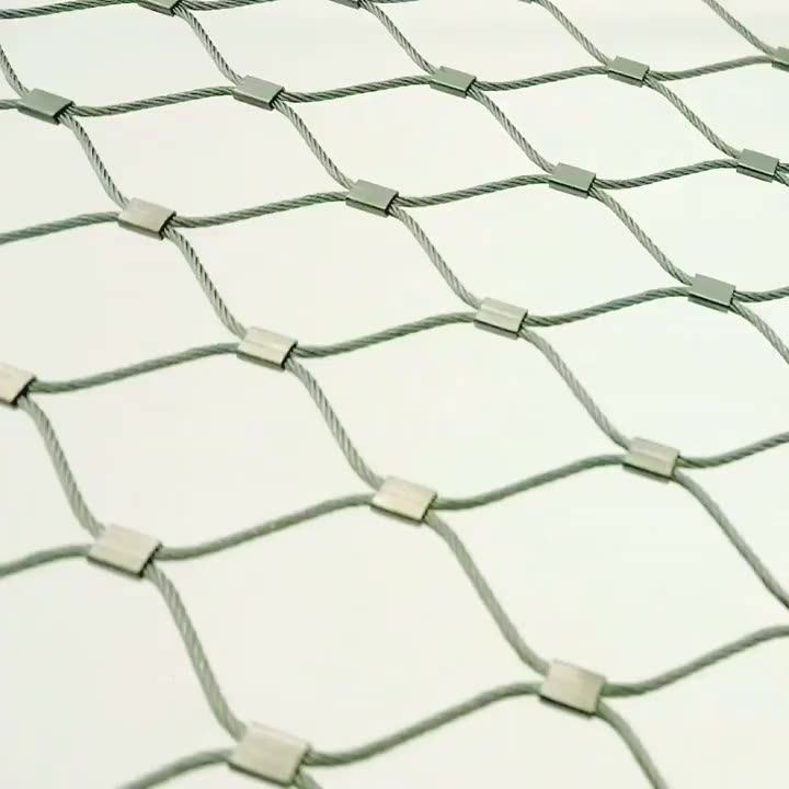 Stainless Steel Wire Rope Mesh 100*100mm Cable Mesh Green Plant ...