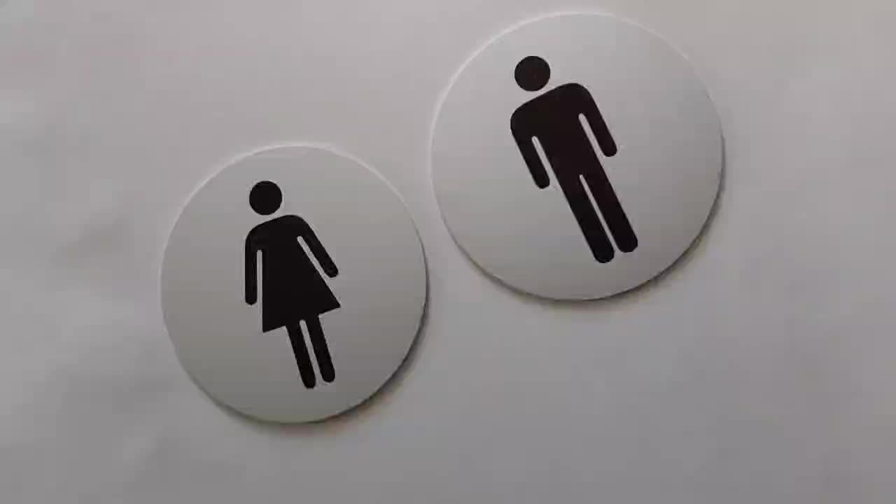 Self Adhesive Round Male Female Brushed Stainless Steel Wc Washroom ...