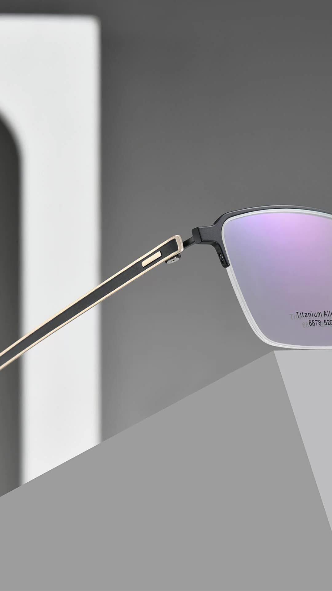 High Quality Ip Mix Half Rim Square Glasses Luxury Pure Spectacle ...